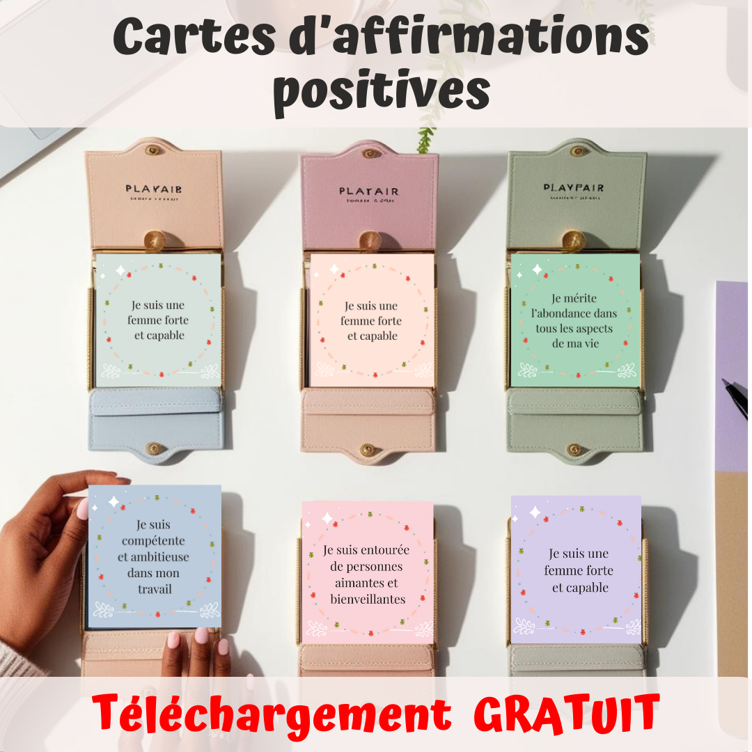 Cartes d’affirmation positives à télécharger Gratuitement