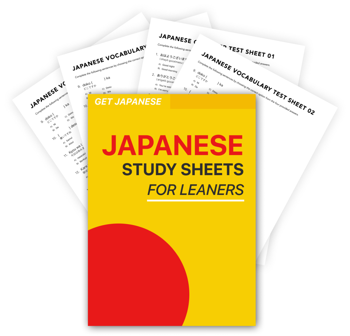 free japanese study sheets