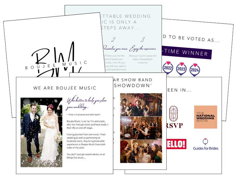 Boujee Music Wedding Band Brochure