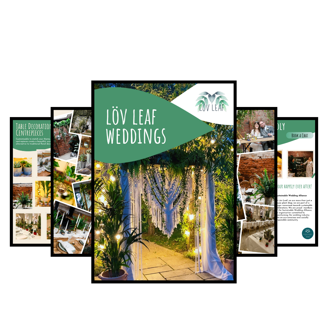Löv Leaf - Brochure - Eco-Friendly Wedding Plant Décor