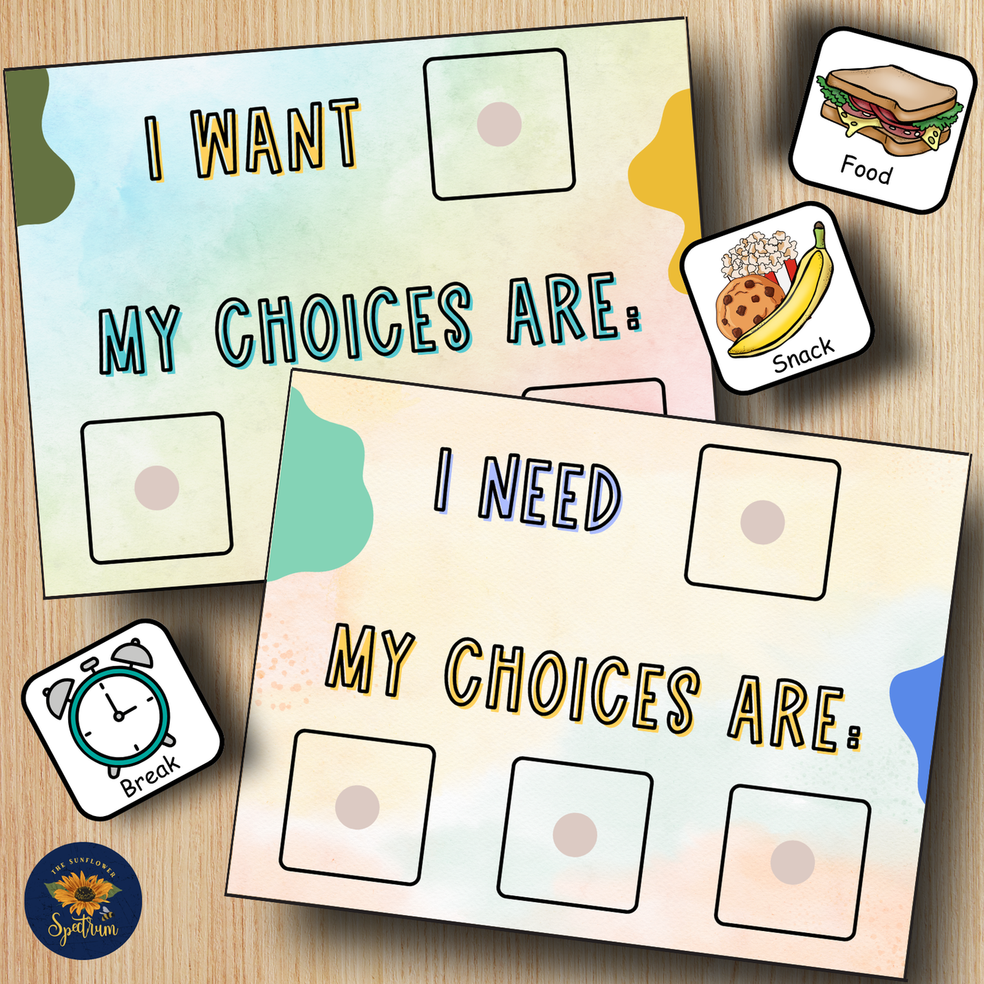 I Want & I Need Visual Boards for Self-Advocacy Kids