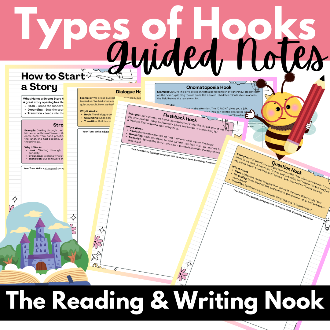 FREE Story Hooks Guided Notes