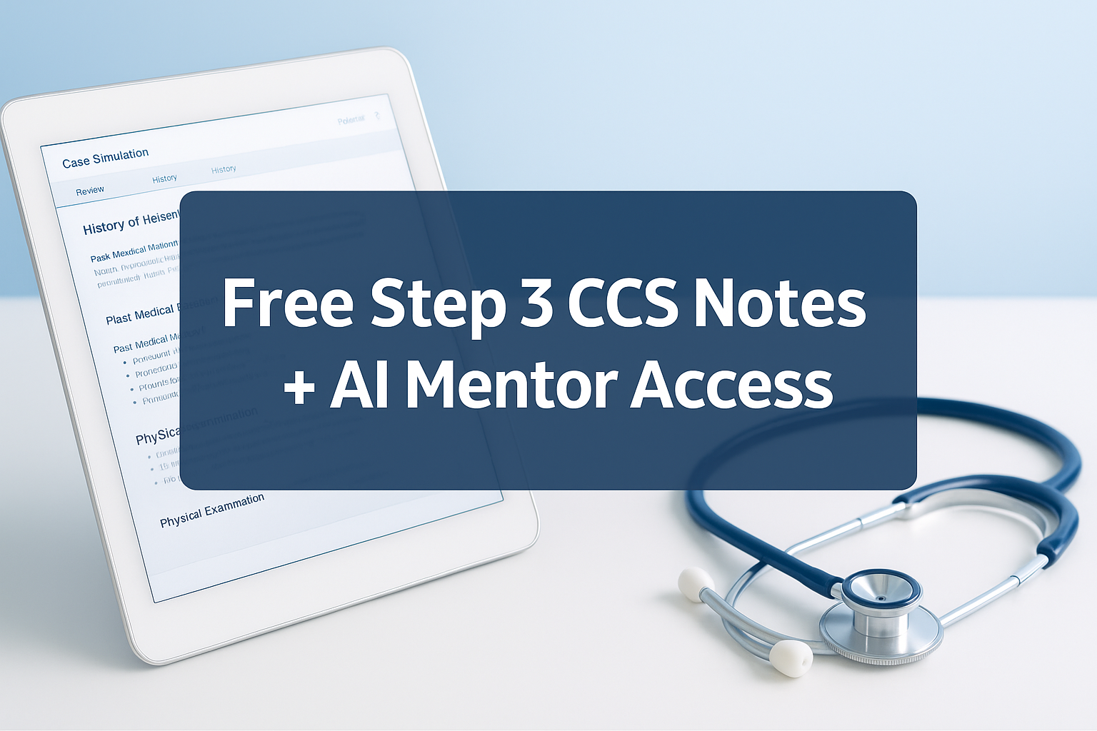 Free USMLE Step 3 CCS Notes + AI Mentor Access