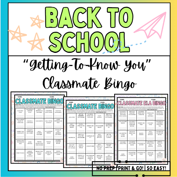 GRAB YOUR 3-FREE CLASSMATE BINGO ICE BREAKER ACTIVITIES
