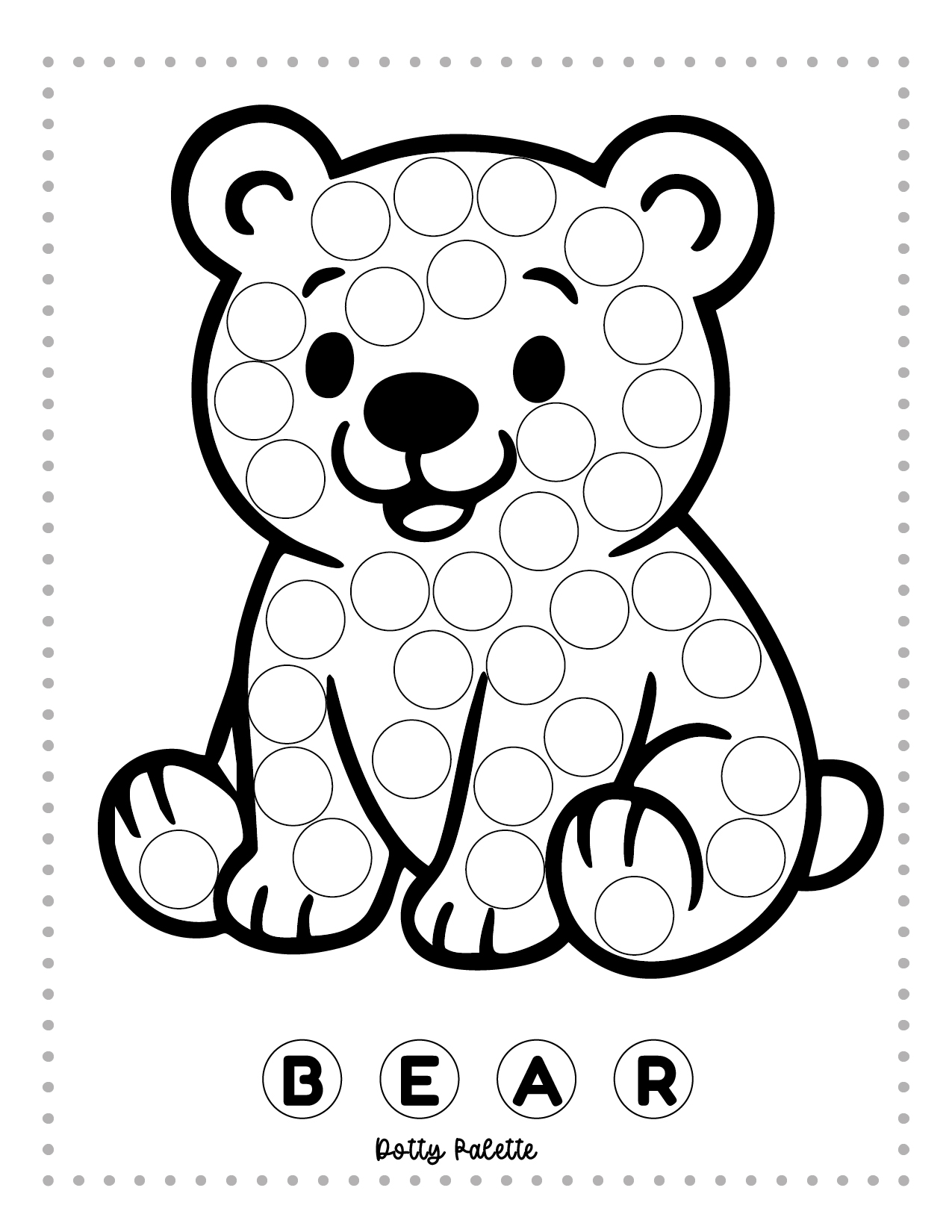 Free Dot Marker Printable | Dotty Palette