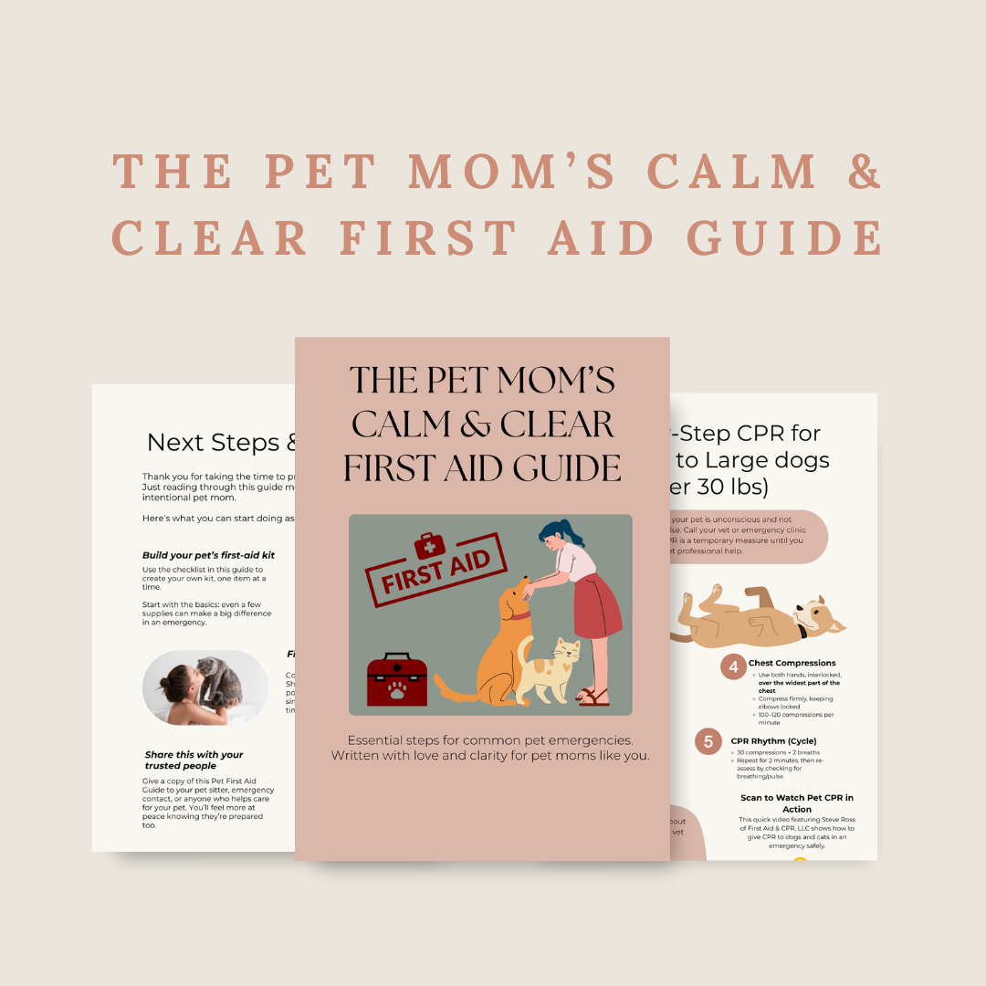 Pet Mom’s Calm and Clear Pet First Aid Guide & Bundle