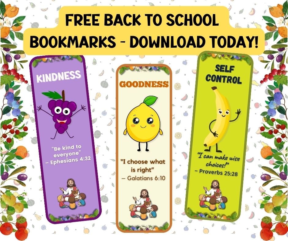 👉 Free Fruits of the Spirit Bookmarks for Kids | Christian