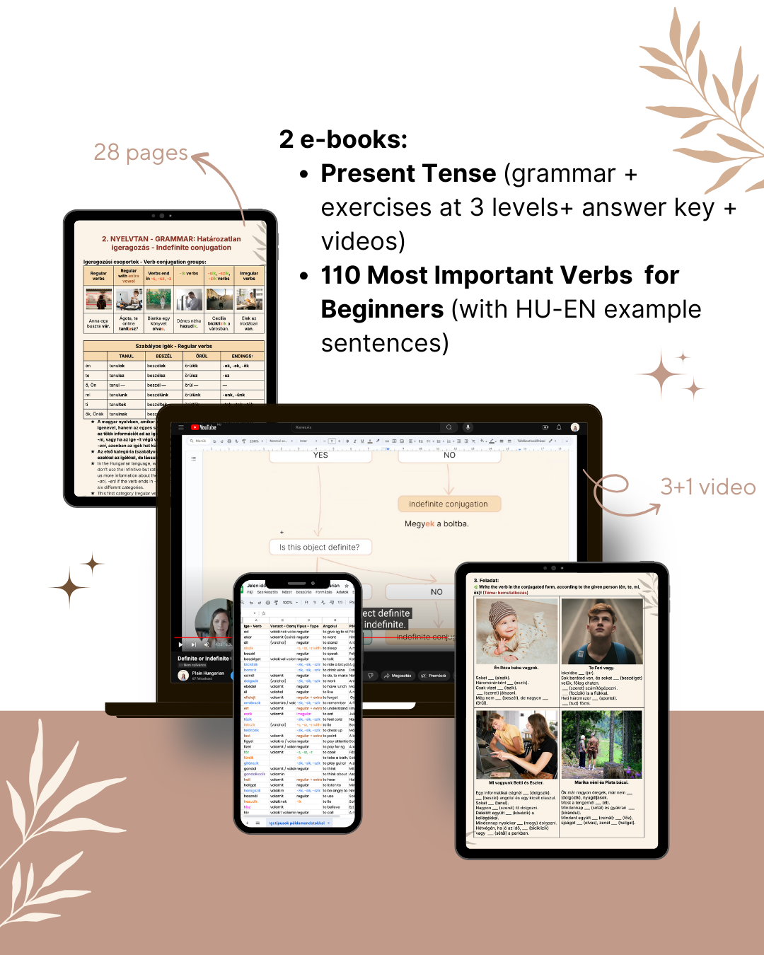 Present tense workbook + Important verbs collection