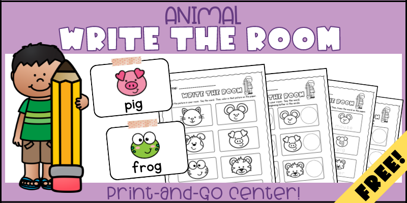 FREE Animal Write the Room