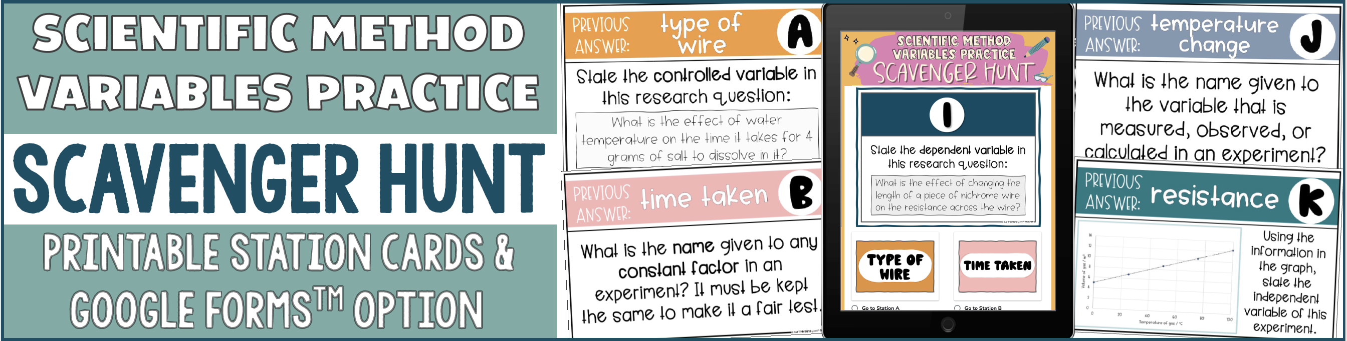 Variables and The Scientific Method Scavenger Hunt Freebie