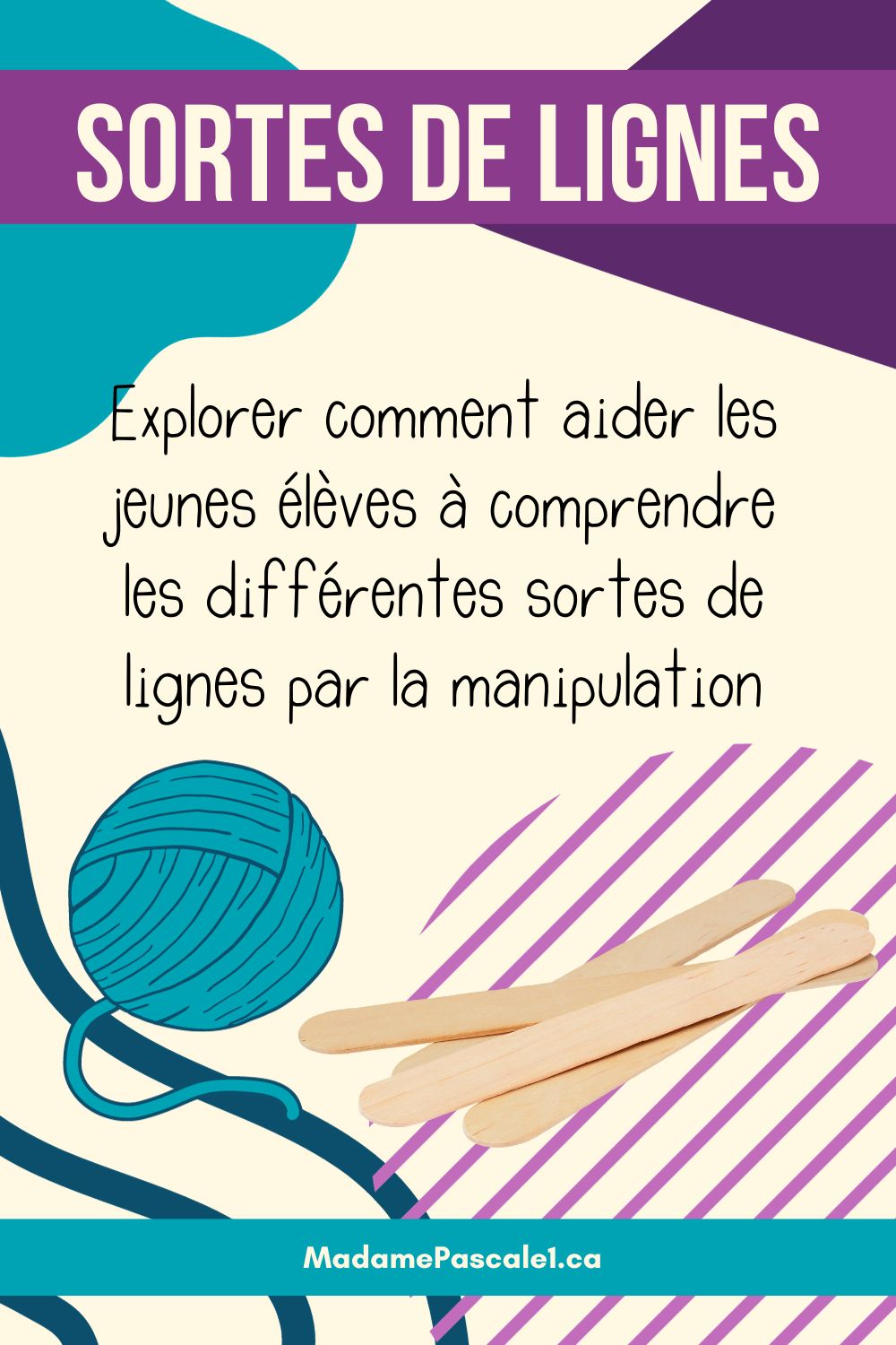 Plusieurs activités ludiques sur les différentes sortes de lignes