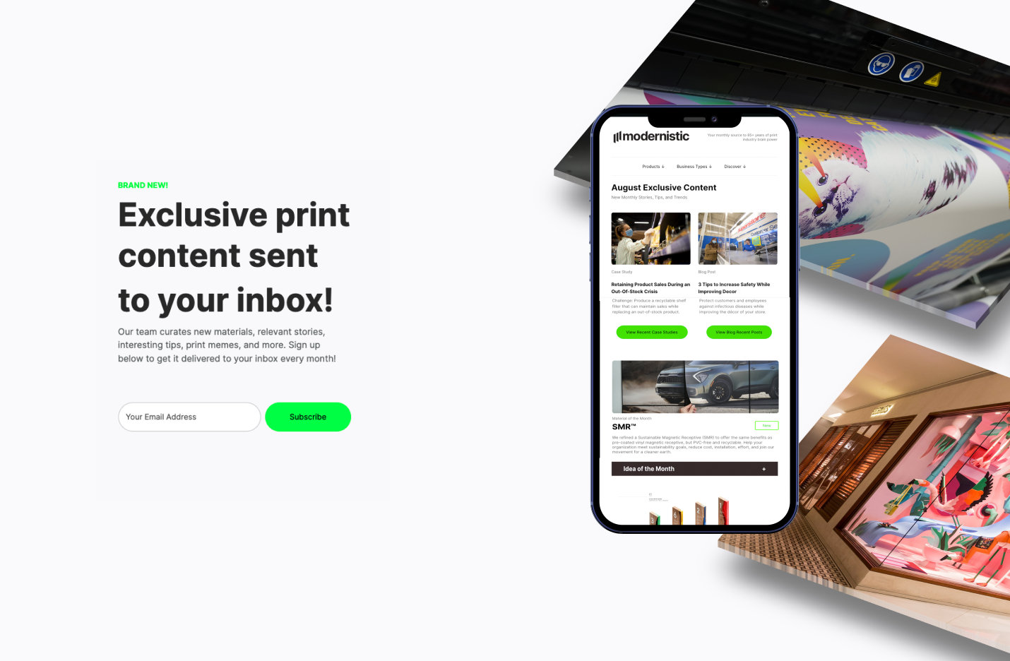 Exclusive Large Format Print Content