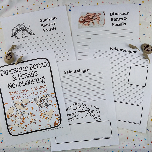 Dinosaur Bones & Fossils Notebooking Pages for Paleontology Study