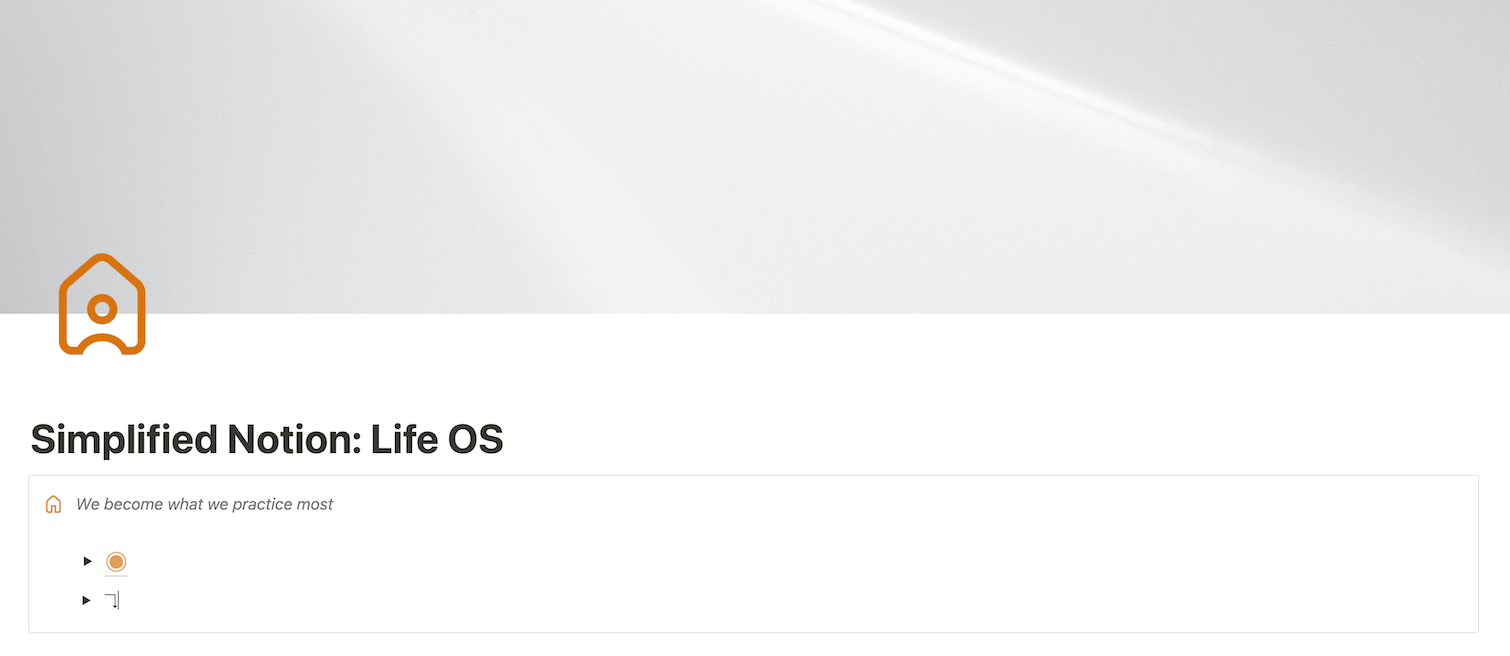 A Simplified Notion: Life OS — Better Creating