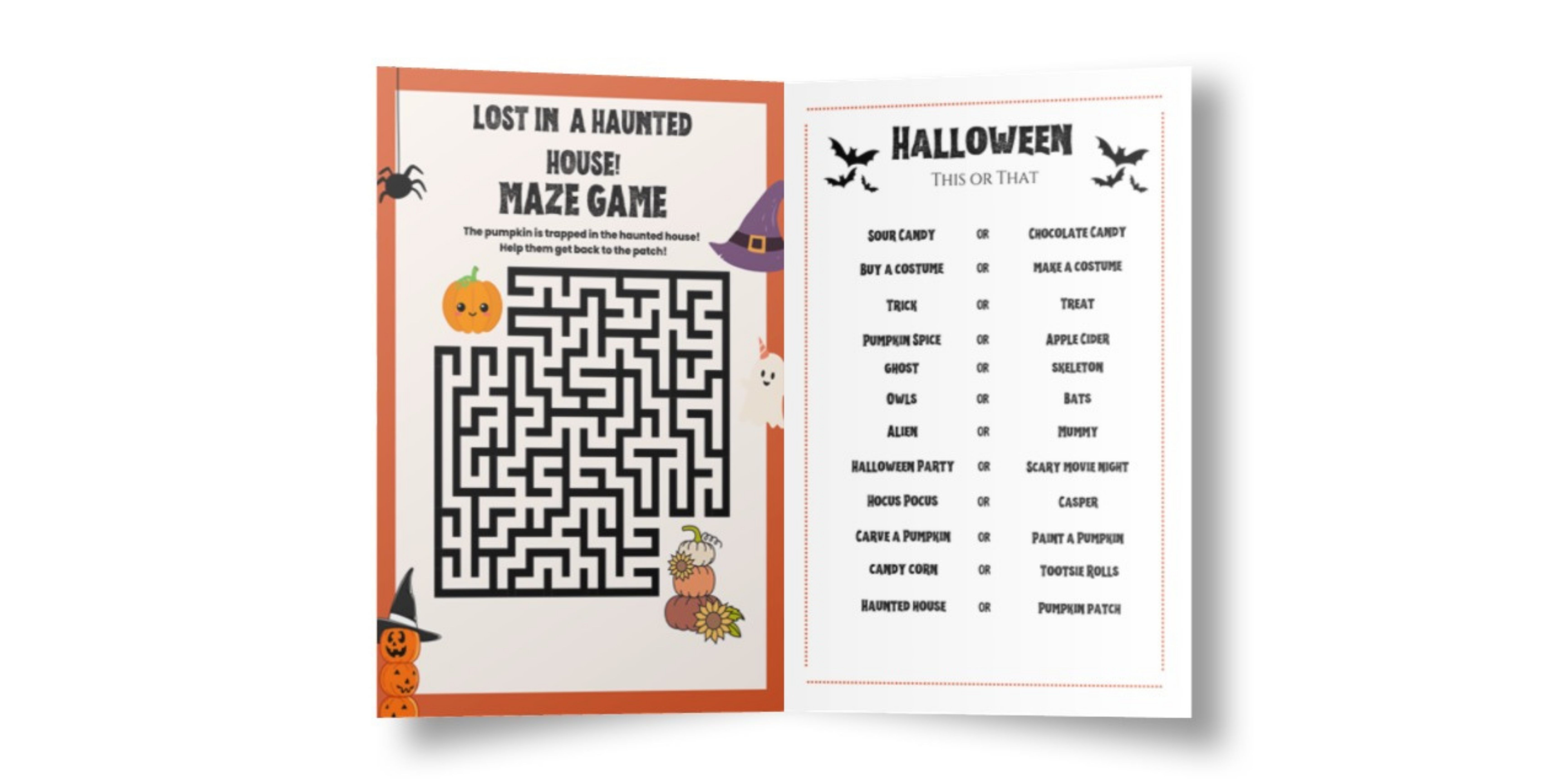 Halloween Activity Worksheets for Kids