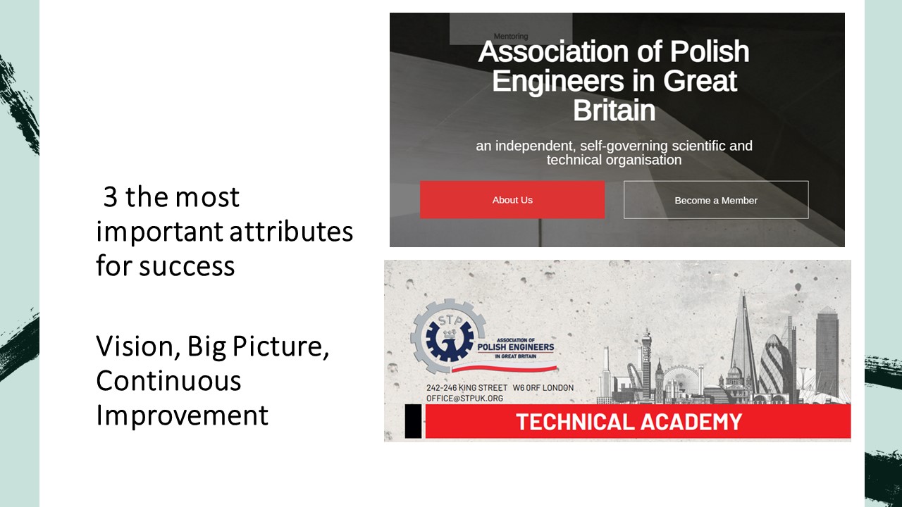 Vision, Big Picture, Continuous Improvement