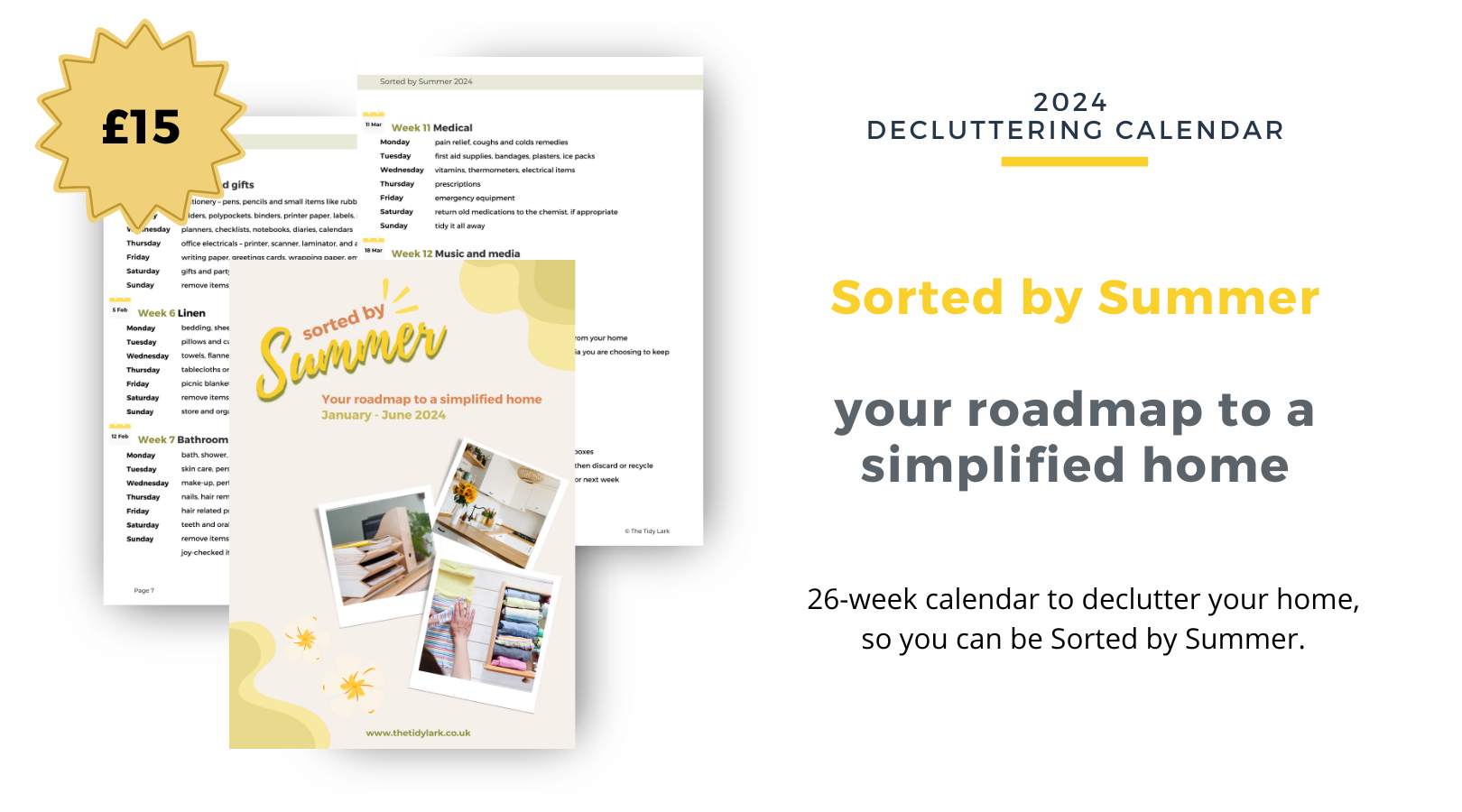 Sorted by Summer: Roadmap to a Simplified Home