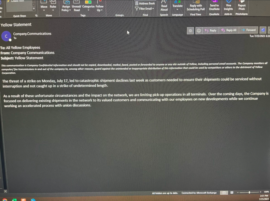 Yellow Stopping Pickups: Leaked Internal Memo Shows Yellow Stopping Pickups: Leaked Internal Memo Shows