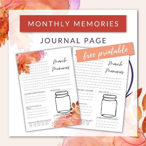 Monthly Memories Journal
