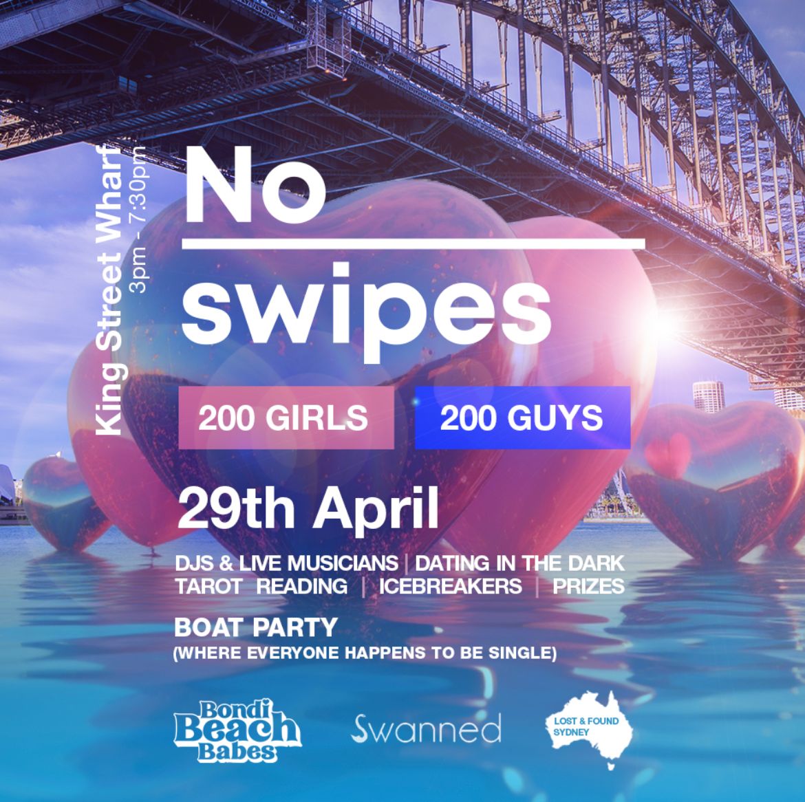 No Swipes - events that give dating apps the middle finger.