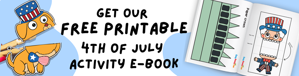 4th Of July Crafts for Kids Free Printable Activity e-Book