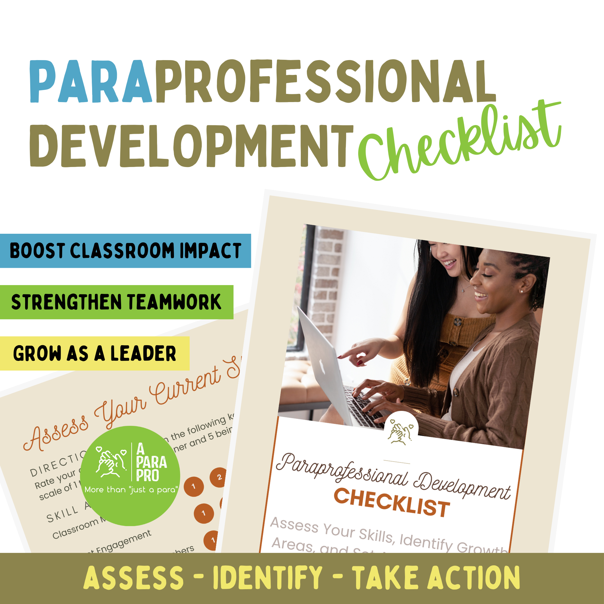 FREE ParaProfessional Development Self-Assessment Checklist