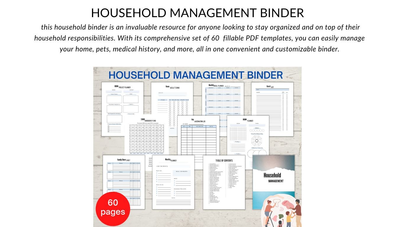 Household management binder