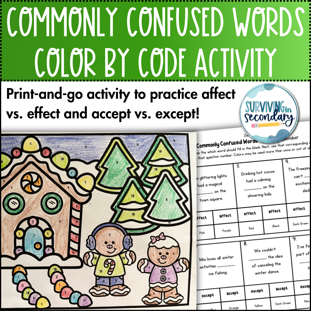 ELA Winter Freebie - Commonly Confused Words