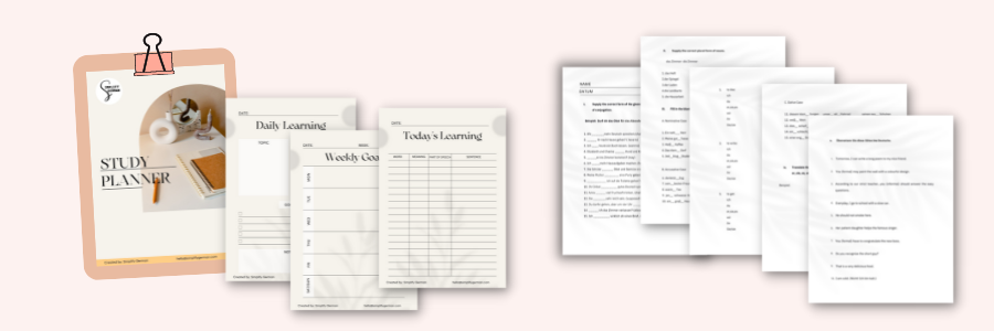 FREE LANGUAGE PLANNER + GERMAN EXERCISES