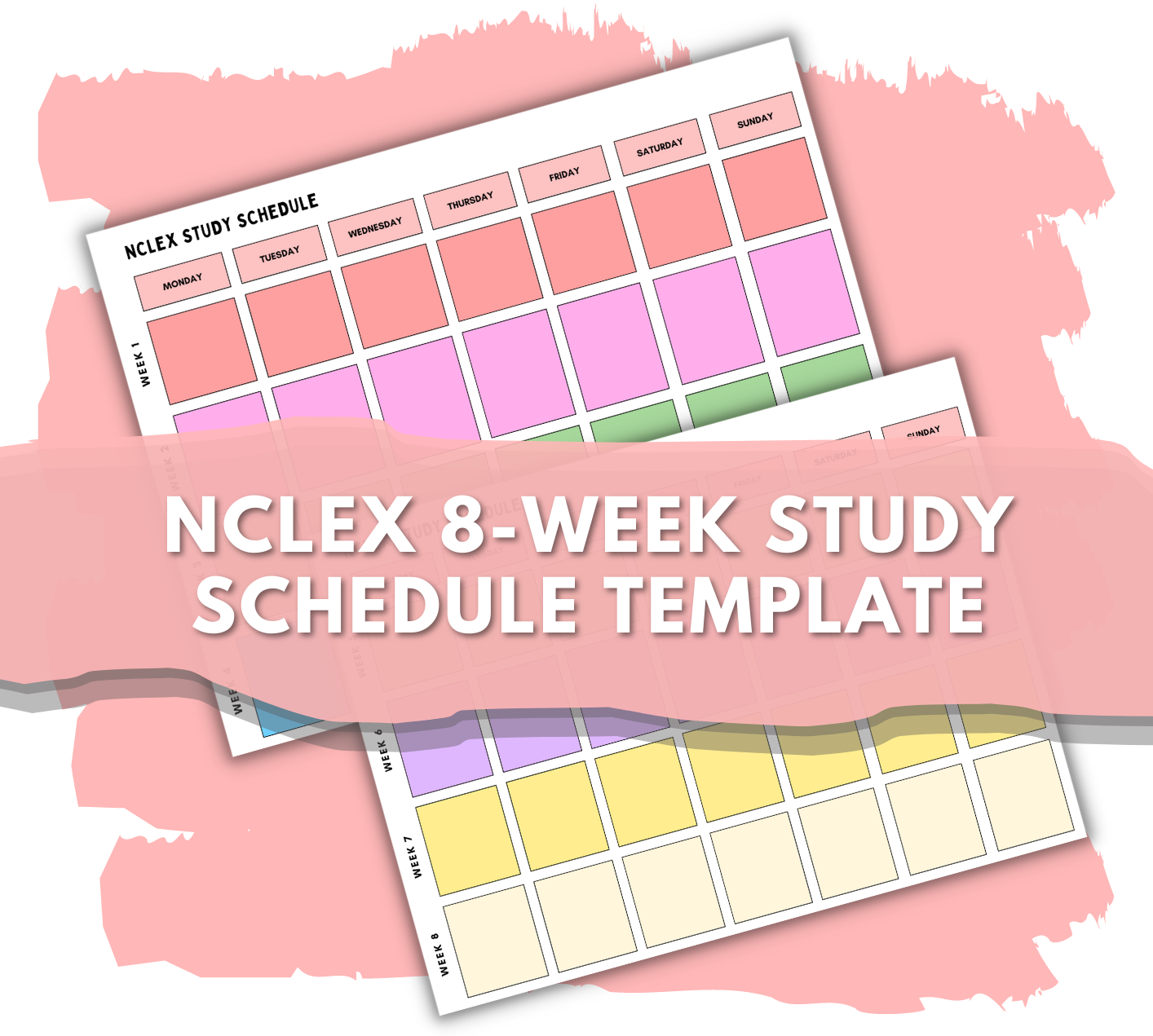 Free NCLEX Study Schedule Template For Nursing Students