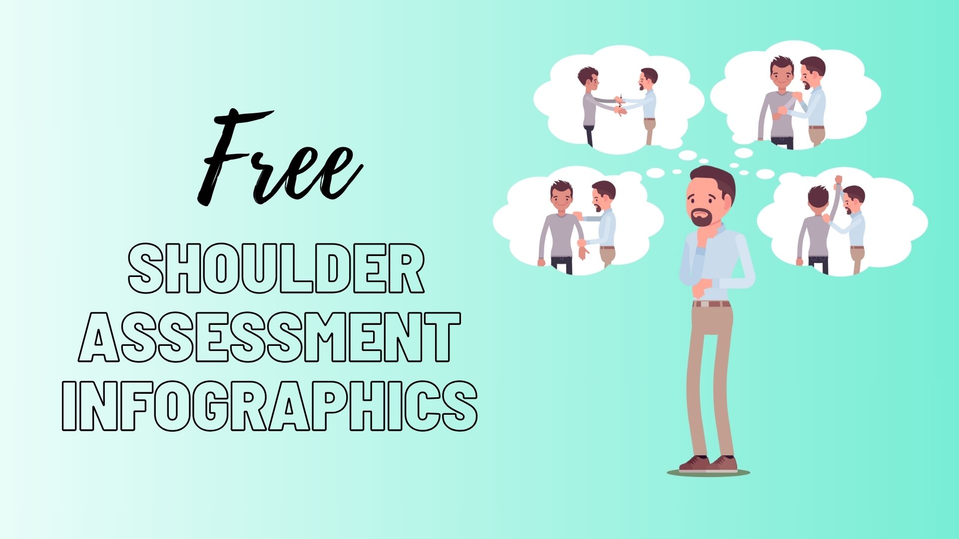 Shoulder assessment & diagnosis infographics