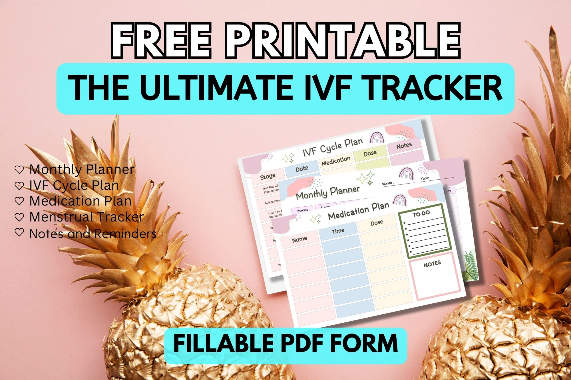 IVF Printable and Fillable Tracker