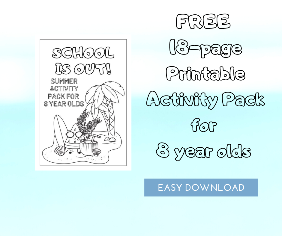 FREE! Summer fun activity pack for 8-year-olds!
