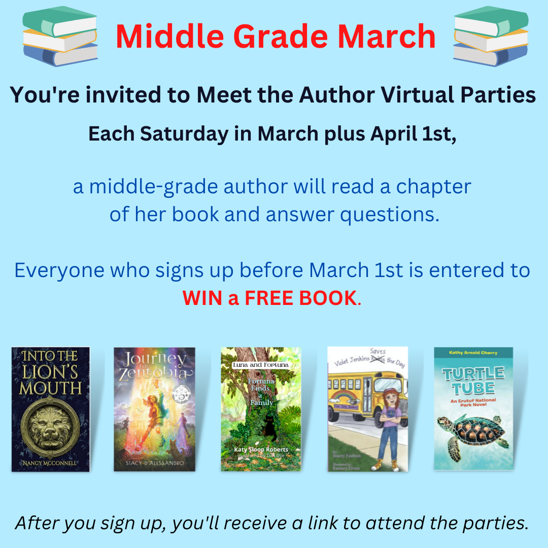 Middle Grade Marcch Meet the Authors Party Invitation