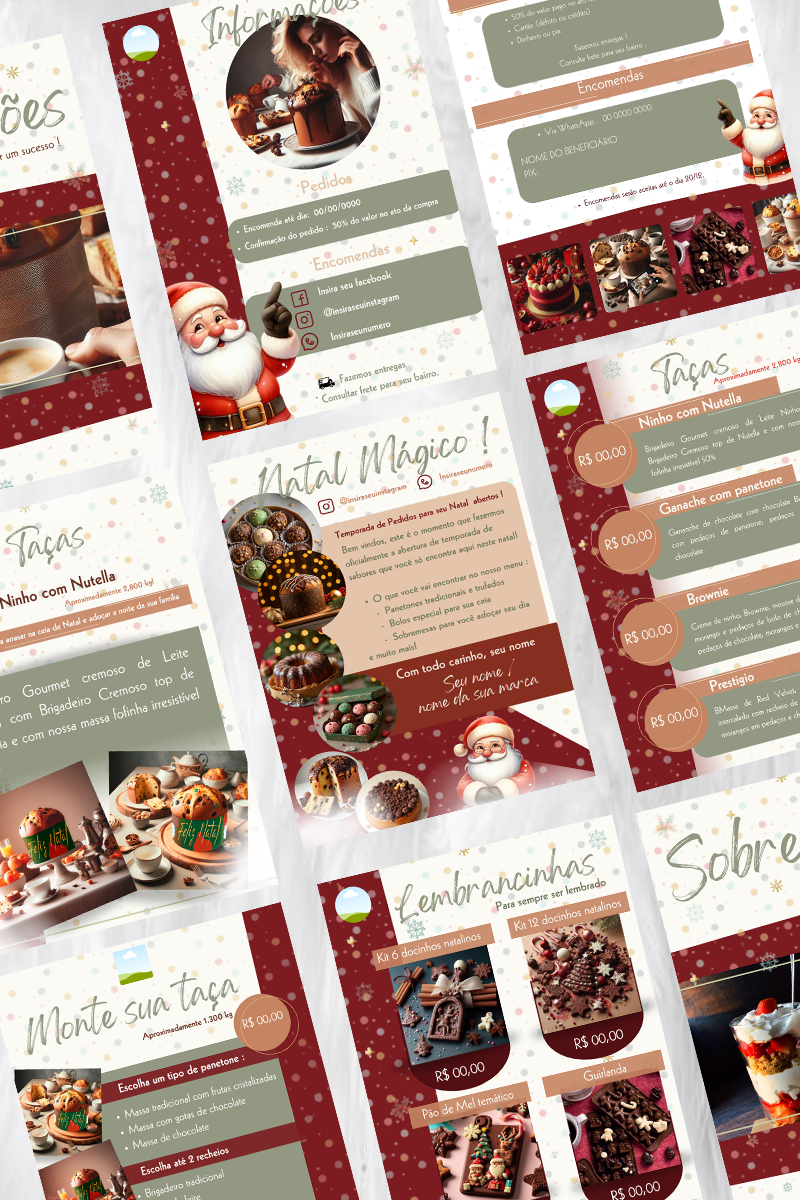 NATAL - PACK EDITÁVEL - Cardapio