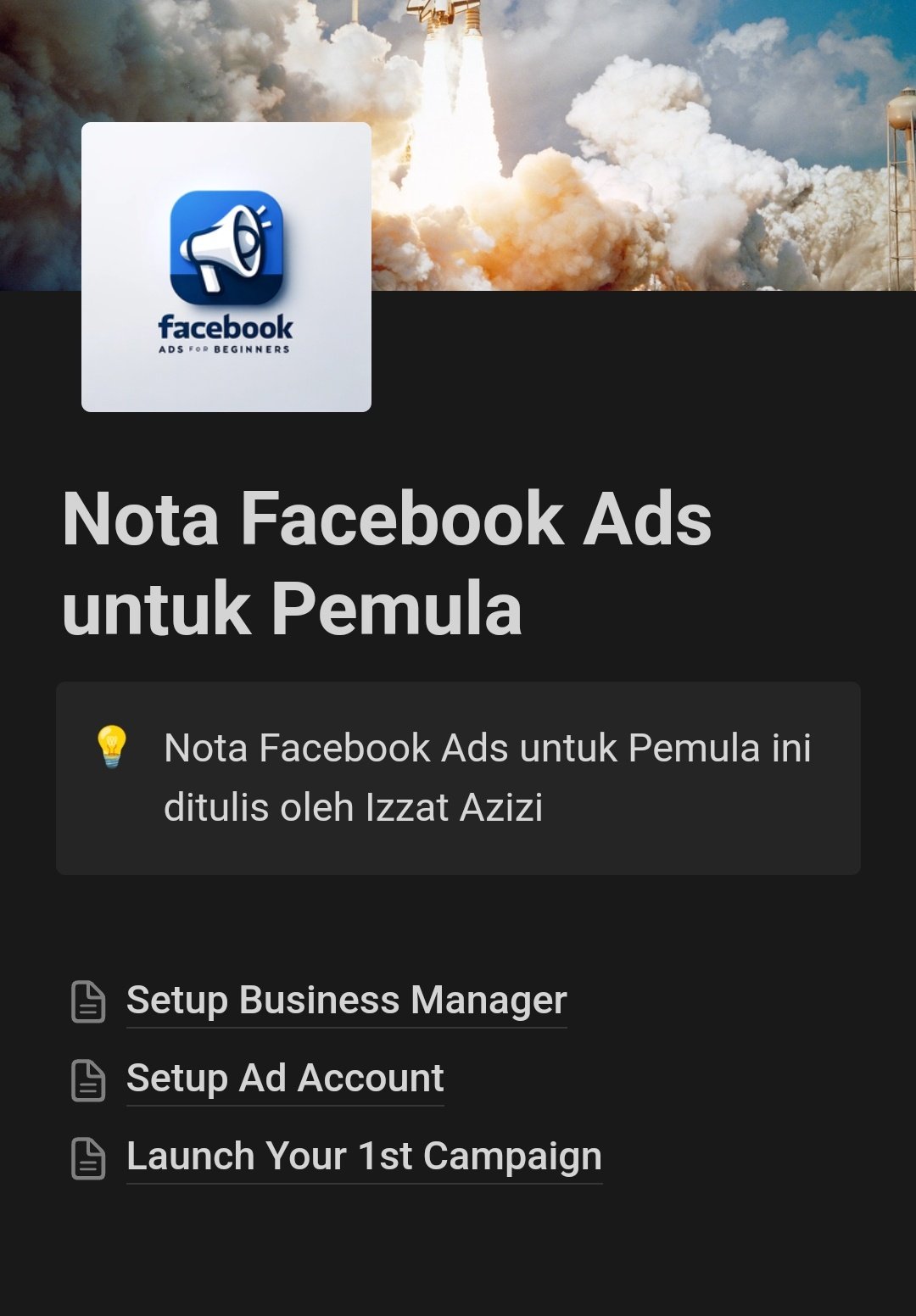 Nota Percuma FB Ads untuk Pemula