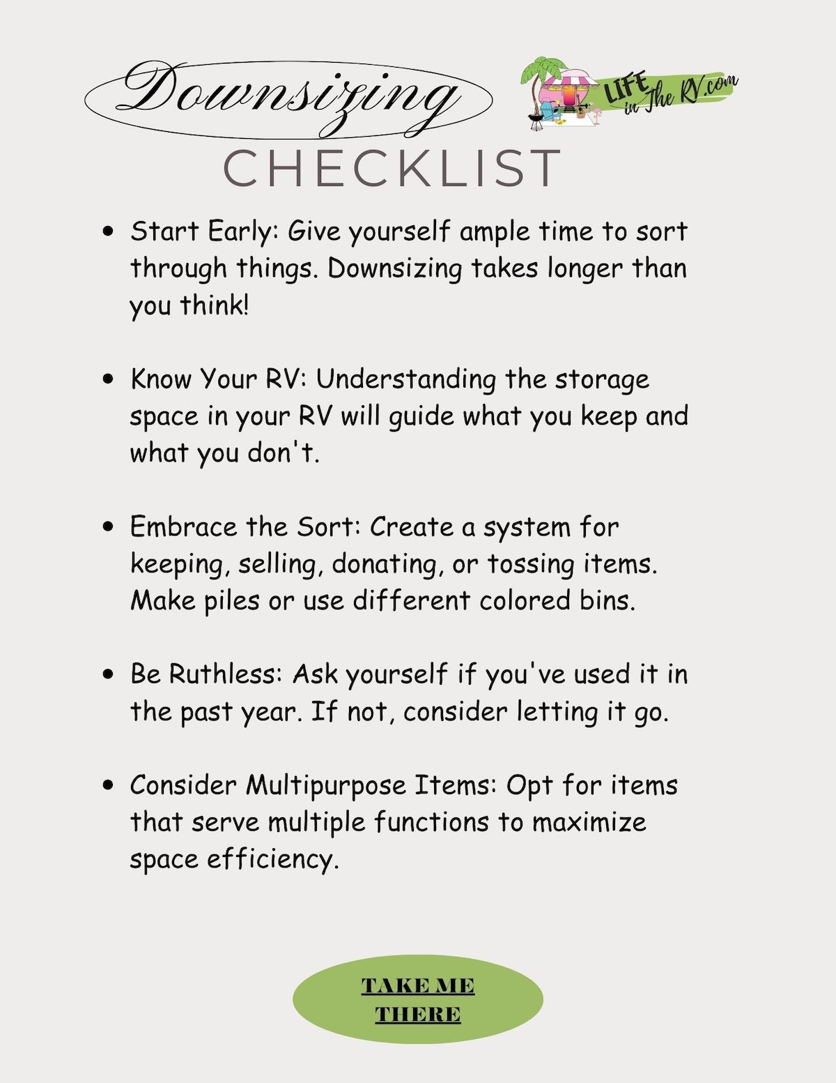 🚍 Welcome! Download Your RV Downsizing Checklist Now!