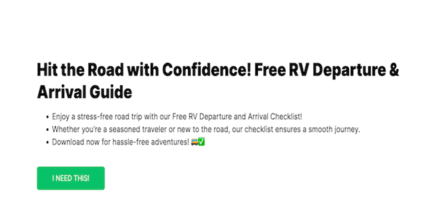 RV Arrival and Departure Checklist!