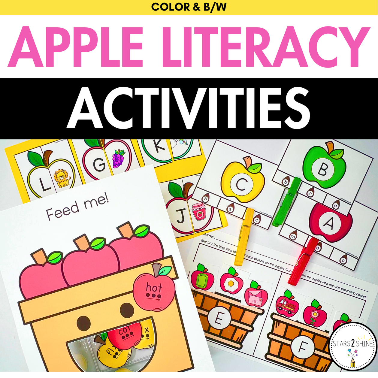FREE Apple Literacy Activities | STARS 2 SHINE