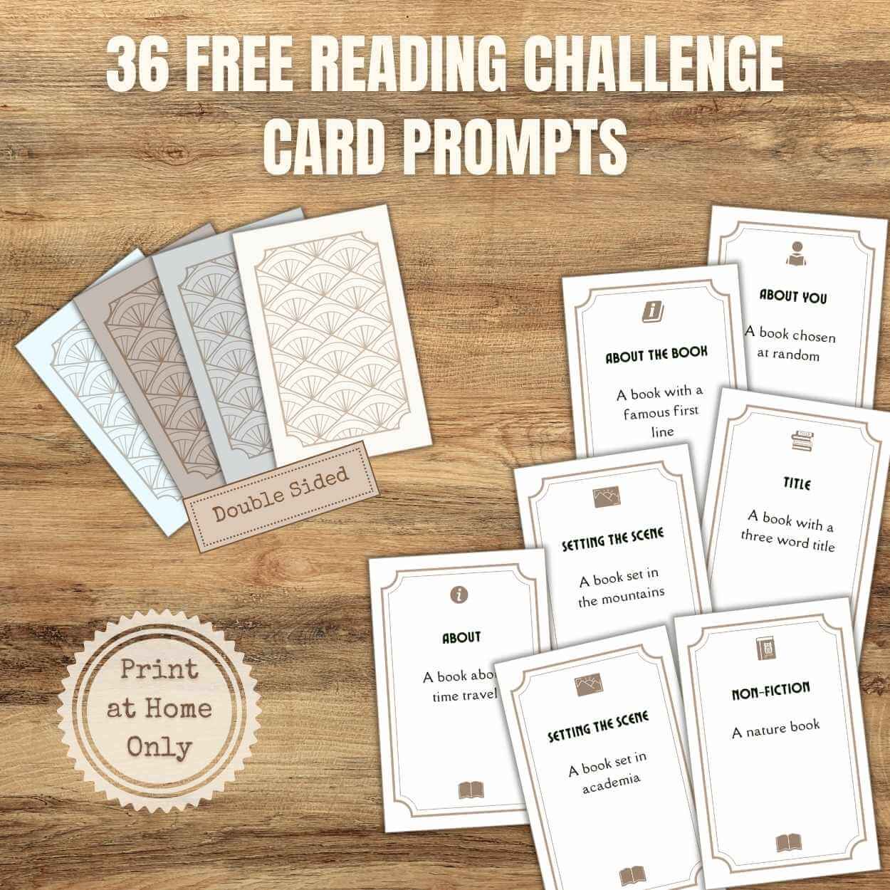 Free Reading Challenge Card Pack with Email Signup!