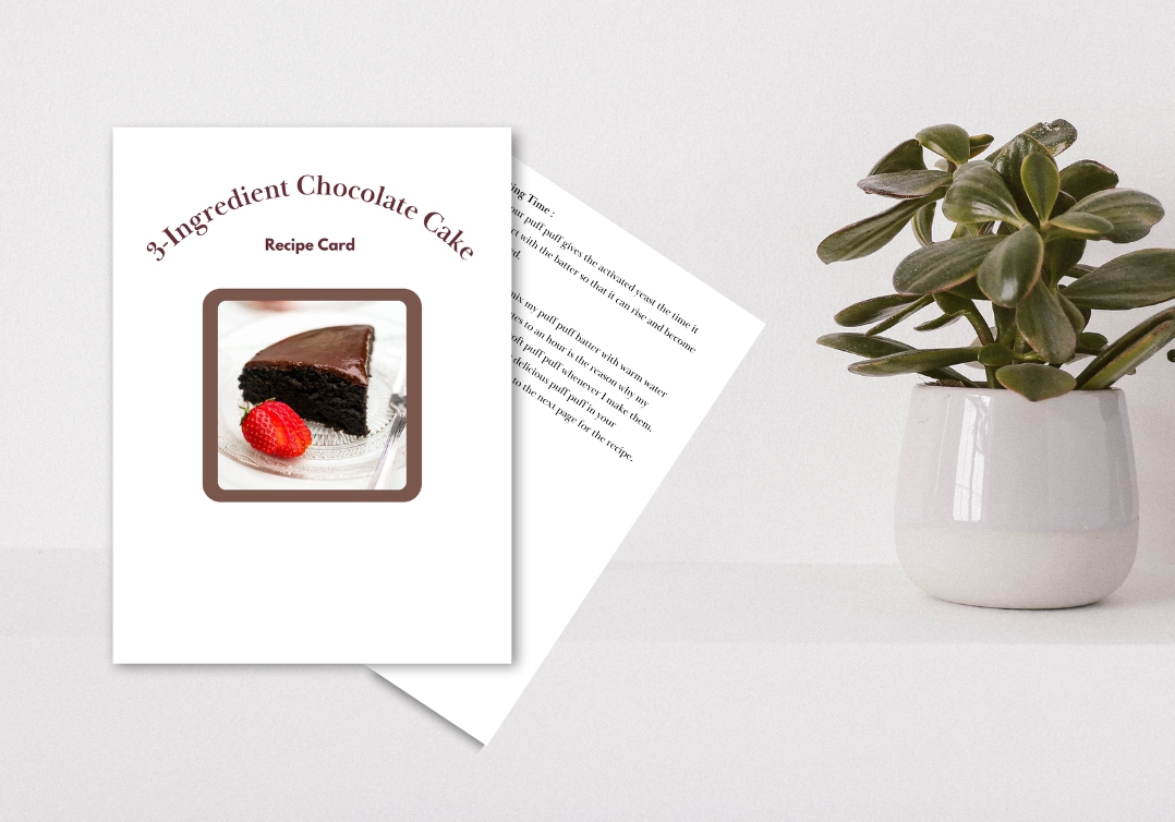Free Chocolate Cake Recipe Card