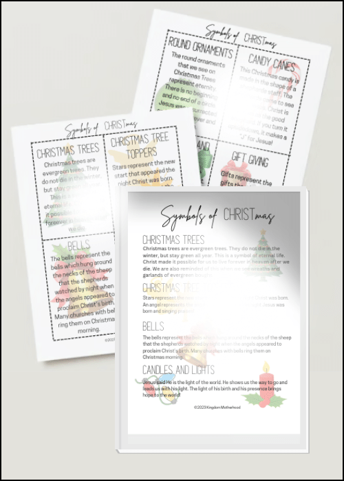 Symbols of Christmas Printables