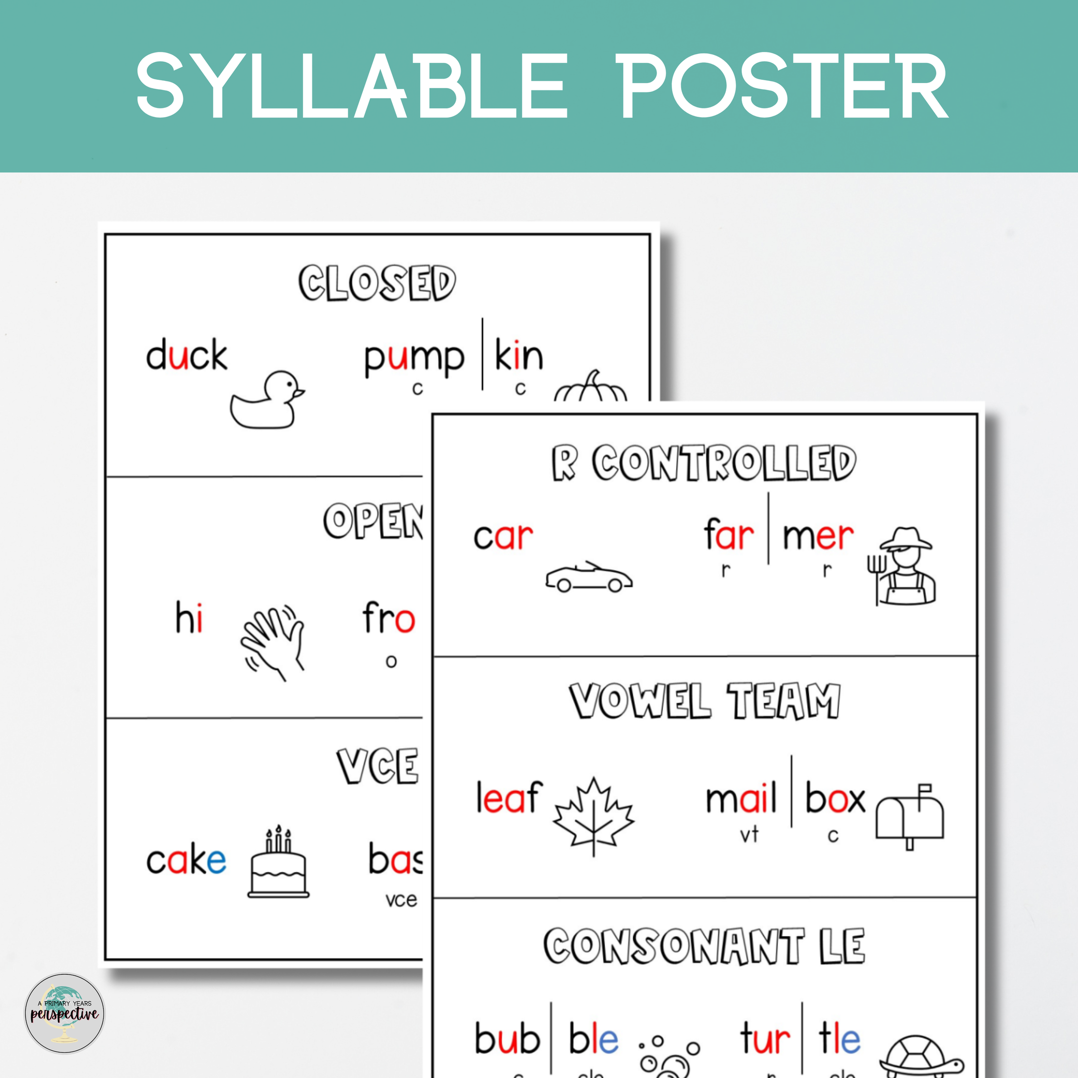 Six Types of Syllables Parent Resources