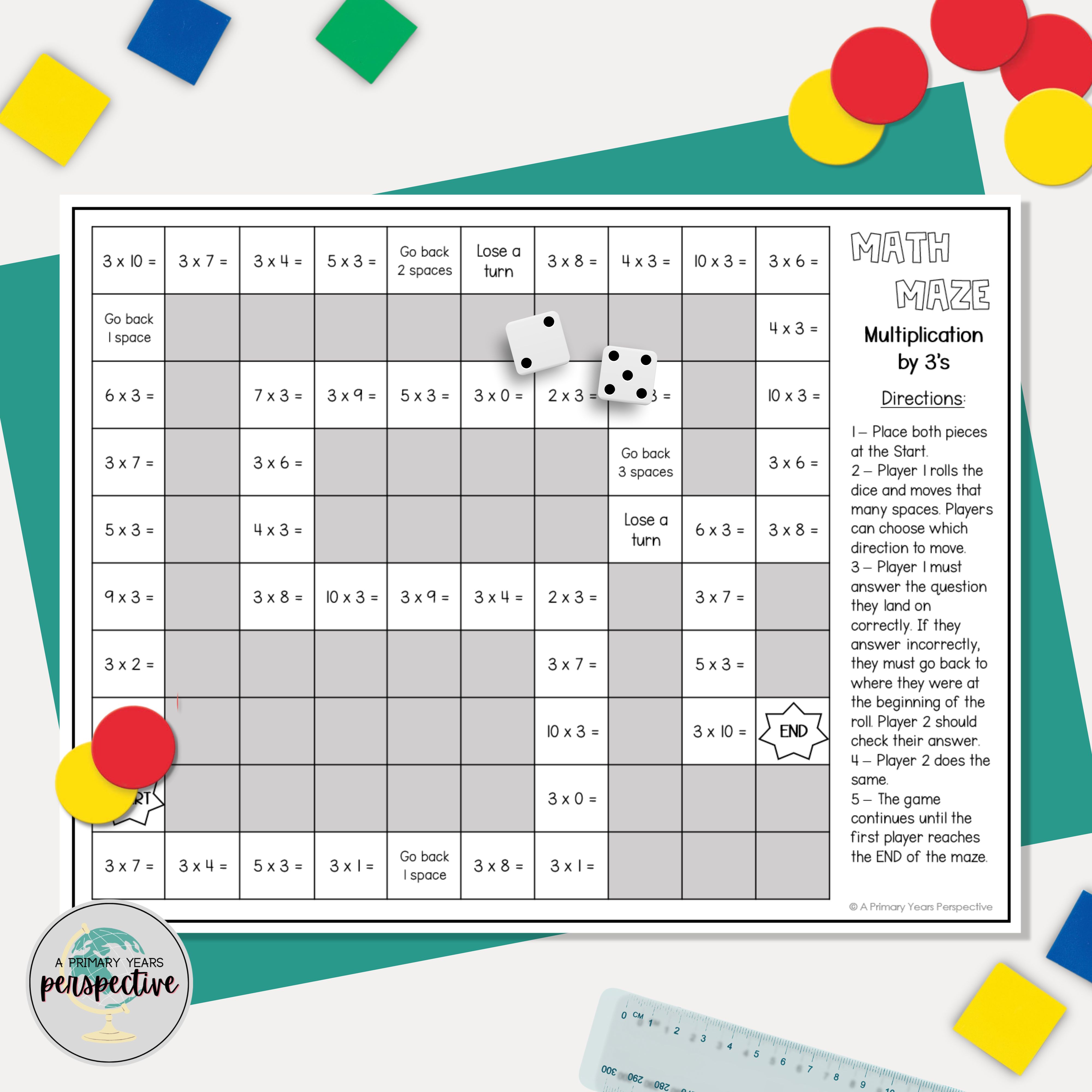 Multiplication Fact Math Mazes