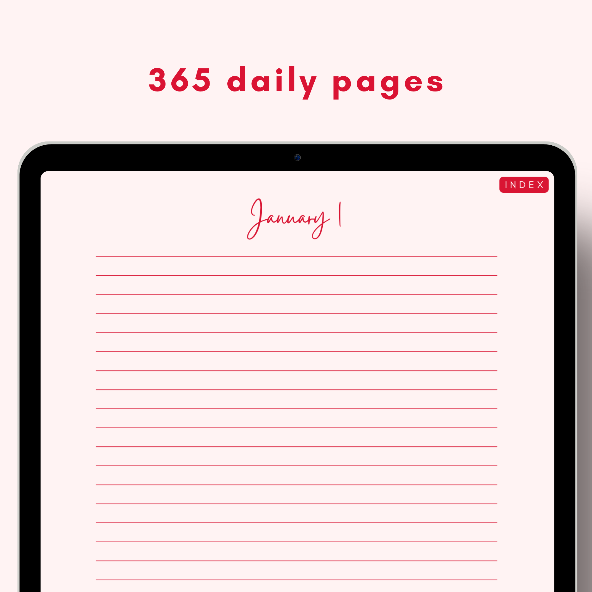 Free Pink Strawberry Daily Digital Journal