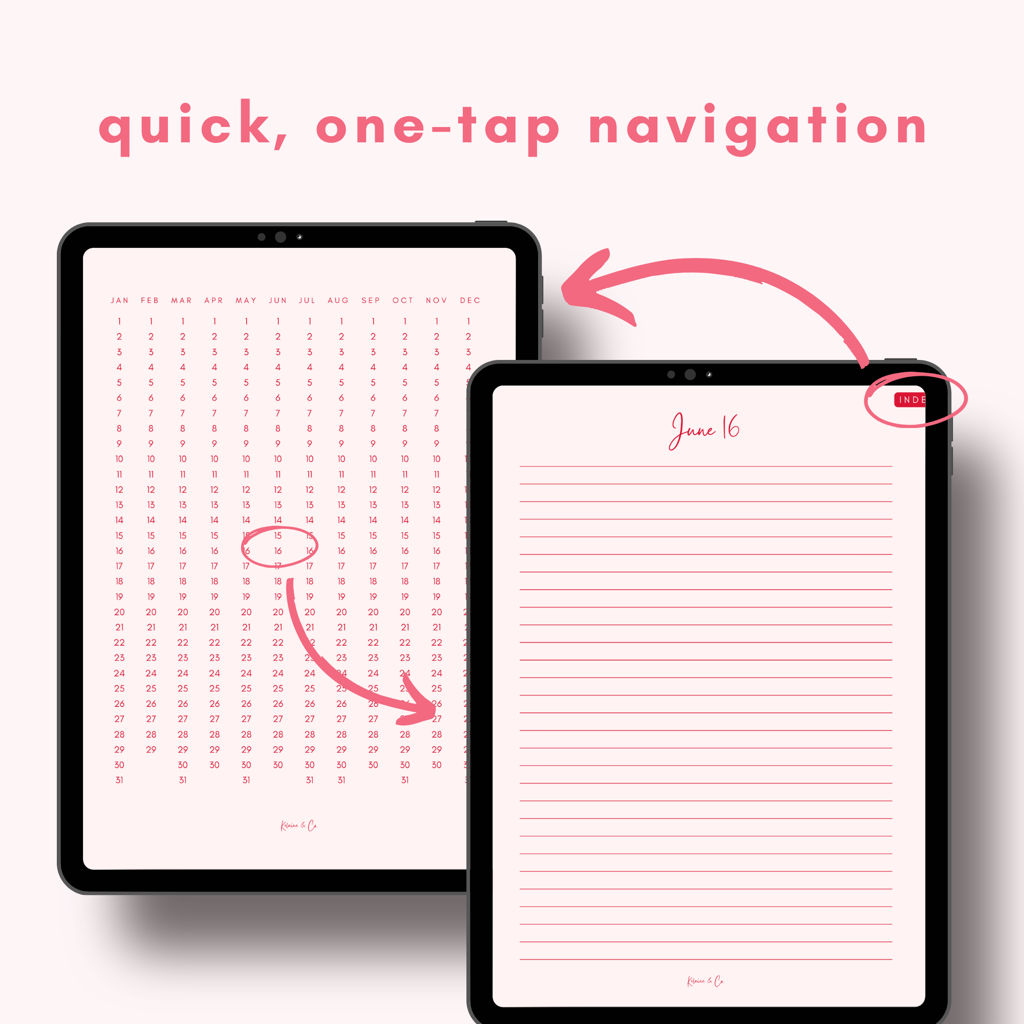 Free Pink Strawberry Daily Digital Journal