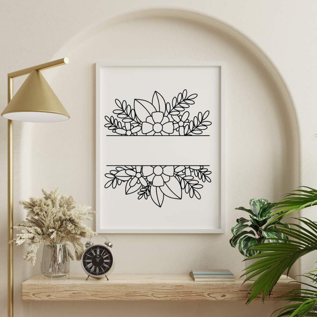 {FREE} Split Flower and Leaf Monogram SVG - Sunshine and Munchkins